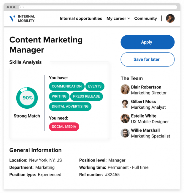 Intelligent Software for Strategic Internal Mobility | Avature